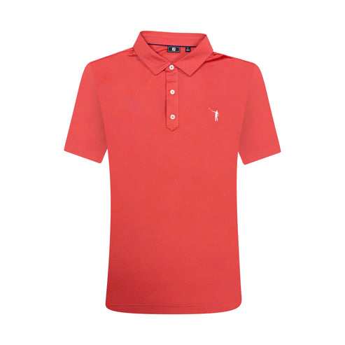 NLU x FJ Solid Lisle Polo | Nantucket Red (Traditional Fit) – No Laying Up