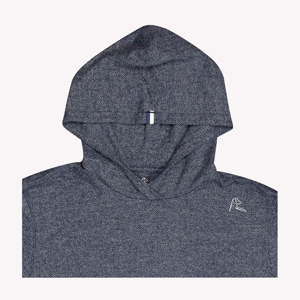 NLU x Rhoback Herringbone Hoodie | Navy – No Laying Up