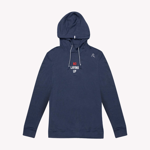 NLU x Rhoback Hoodie | Heathered Fleet Navy – No Laying Up